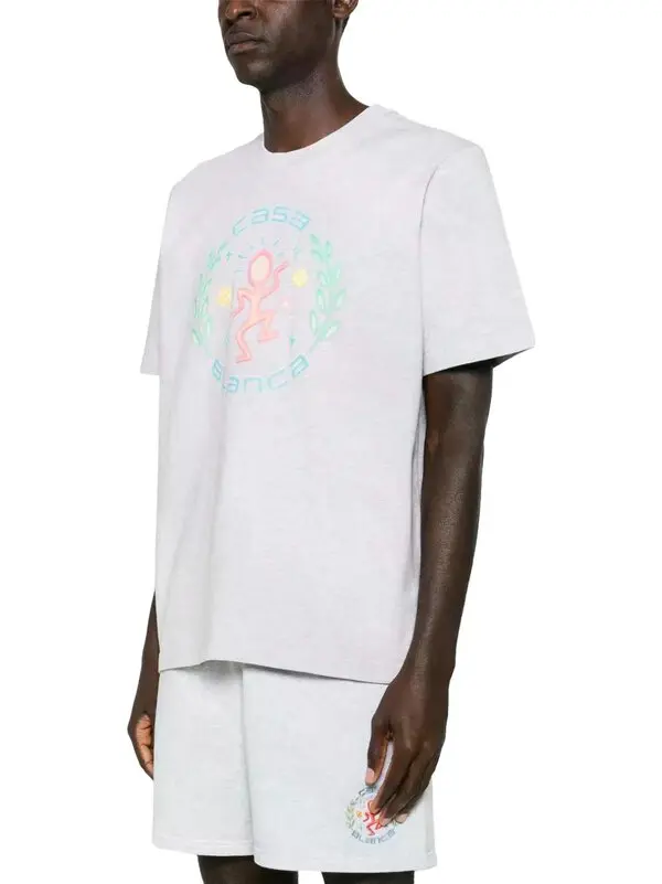 Casablanca Graphic-print Cotton T-shirt - Grey