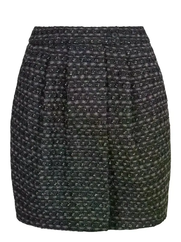 Emporio Armani Tweed Mini Straight Skirt - Black