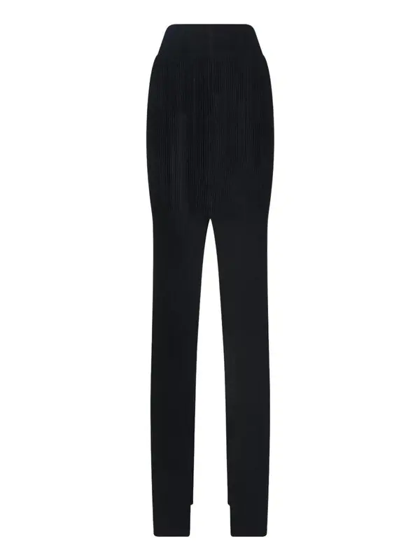 Rick Owens Ribbed Knit Midi Skirt - Black