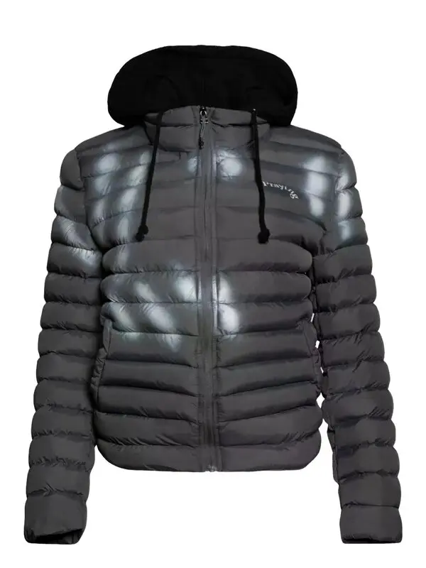 PRAYING Padded Hooded Jacket With Drawstring Detail - Grey