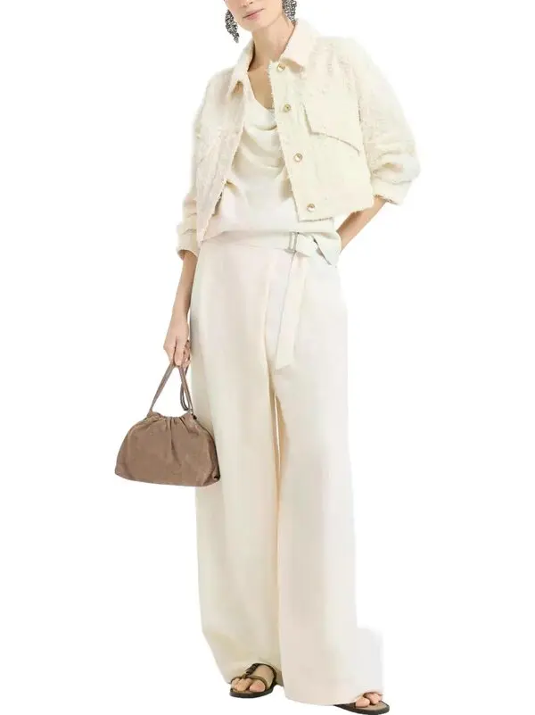 Brunello Cucinelli Belted Trousers - Neutrals