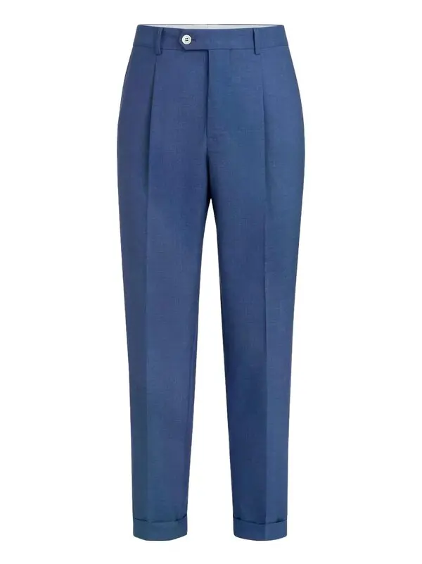 Brunello Cucinelli Royal Pleated Trousers - Blue