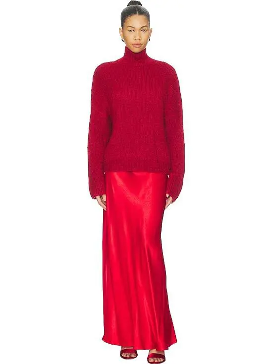 SOVERE / Verse Combo Knit Sweater - Red