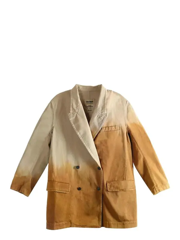 UMA WANG Kort Dopuble-breasted Blazer - Brown