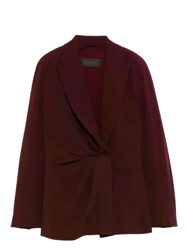 Max Mara Alare Twisted Detail Jacket - Red