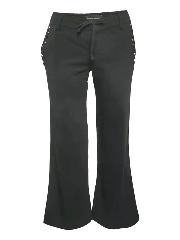 Zadig&Voltaire Flared Leg Trousers With Stud Embellishment - Black