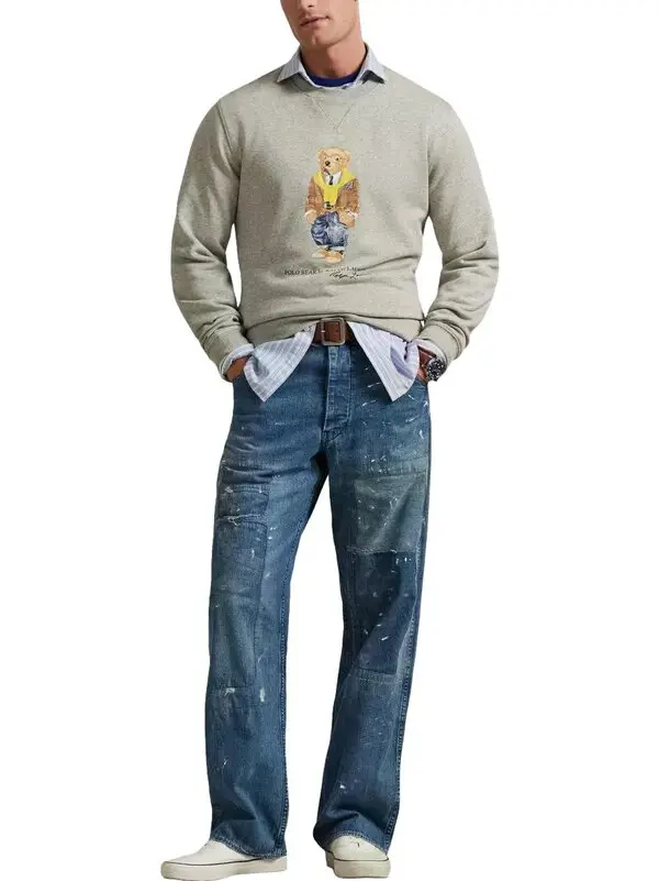 Polo Ralph Lauren Bear Crew-neck Sweatshirt - Grey