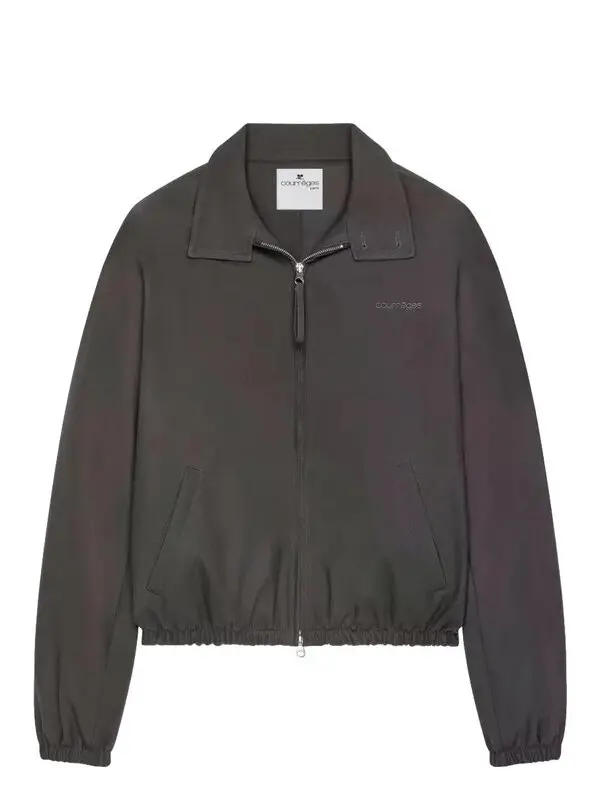 COURREGES Zip-up Cotton Jacket - Grey