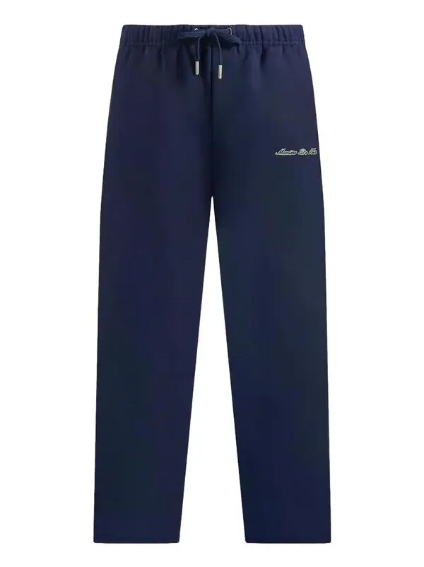 Manière De Voir Logo-embroidered Wide-leg Track Pants - Blue