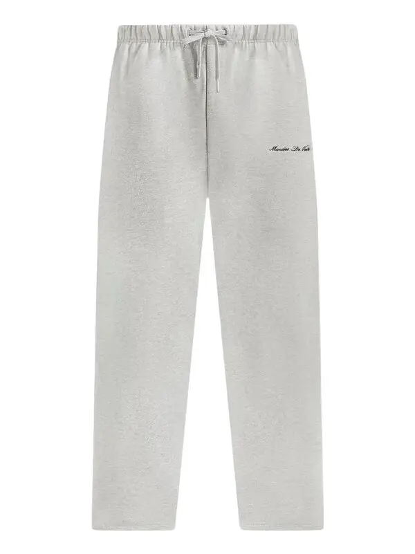Manière De Voir Taylor Logo-embroidery Marl Wide-leg Track Pants - Grey