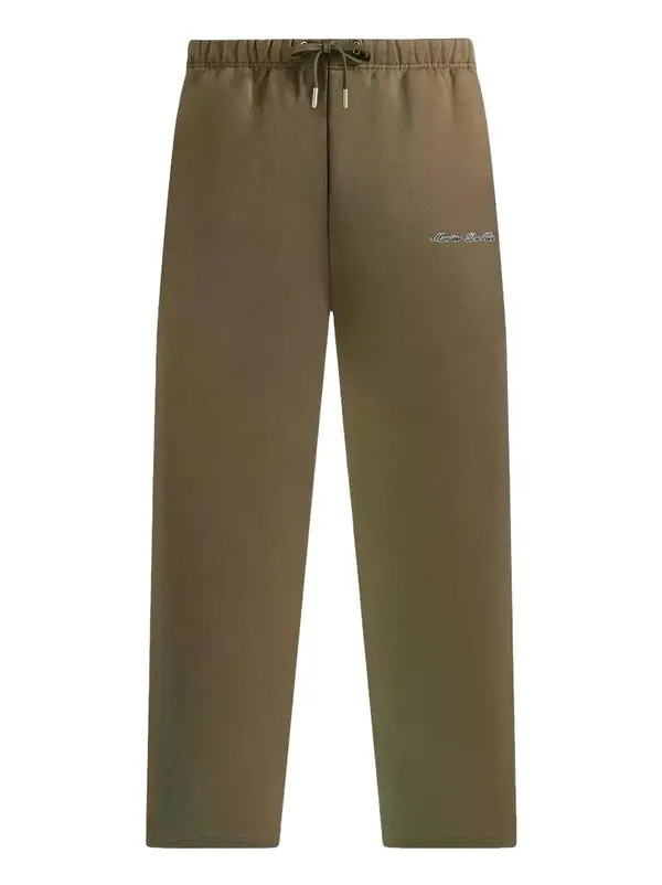 Manière De Voir Logo-embroidered Wide-leg Track Pants - Green
