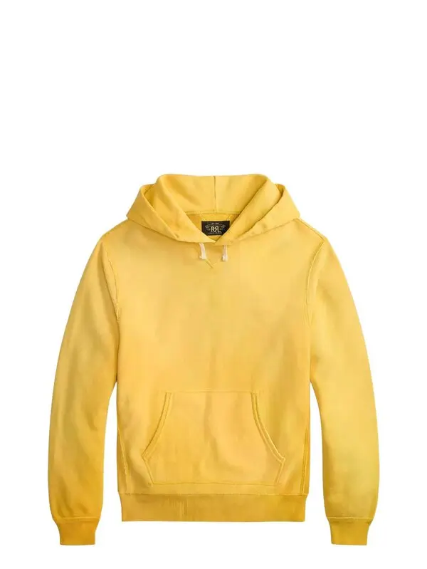 Ralph Lauren Drawstring Ribbed Fleece Hoodie - Yellow