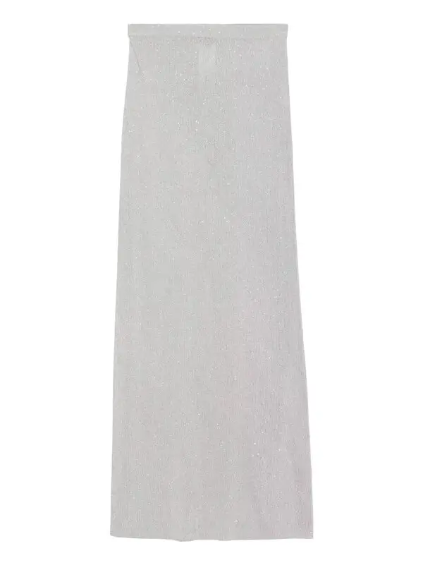 TOM FORD Sequin-embellished Ribbed Skirt - Grey