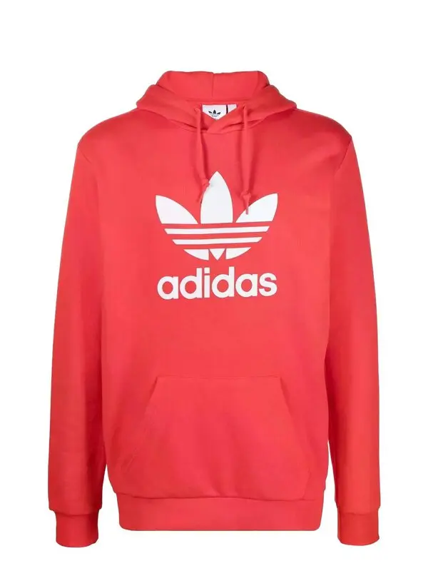 Adidas Logo-print Hoodie - Red
