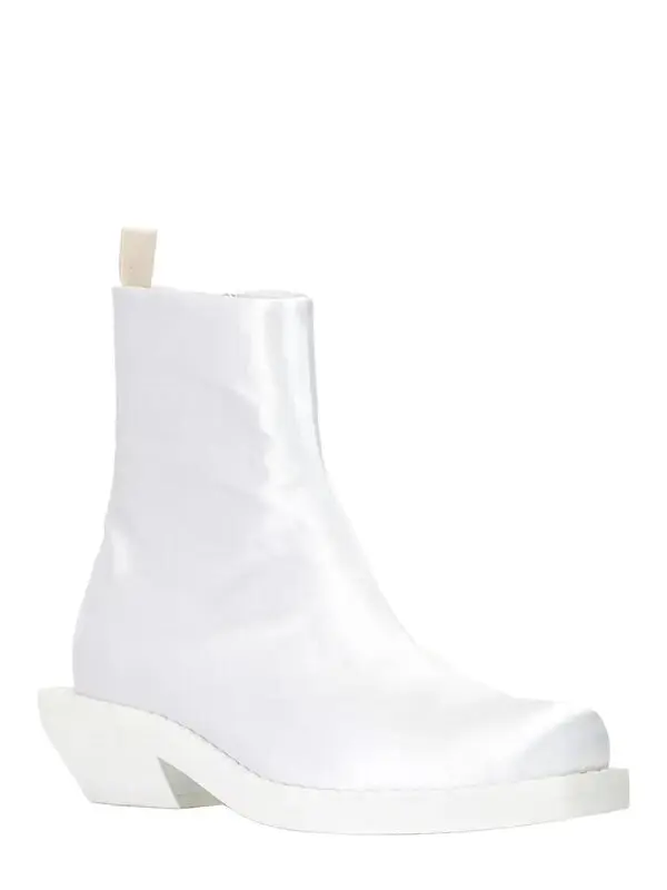 MAISON MARGIELA Satin Ankle Boots - White