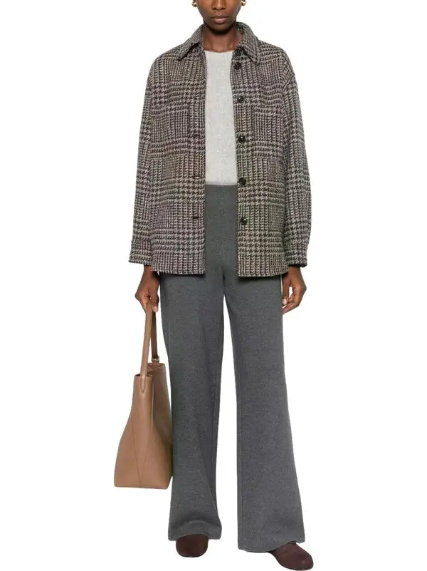 Marc O'polo Checked Overshirt With Button Closure And Chest Pockets - Brown