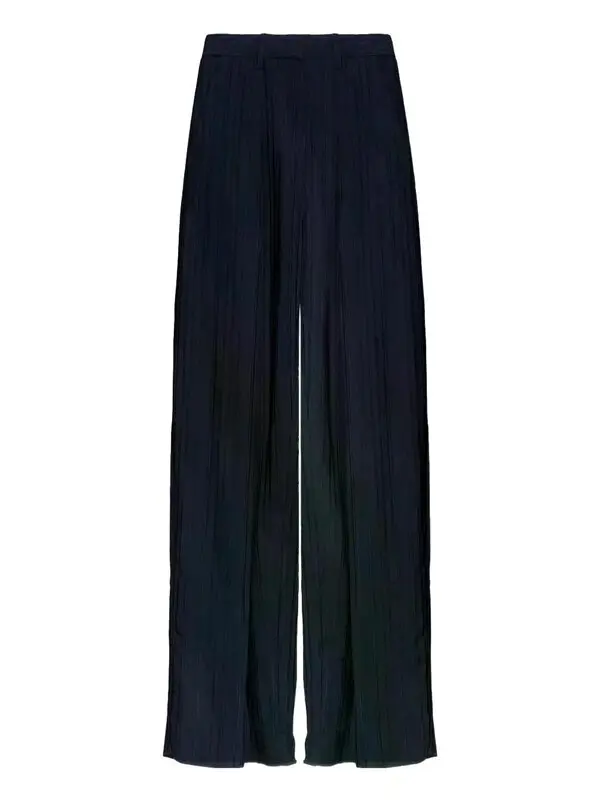 Victoria Beckham Pleated Wide-leg Trousers - Blue