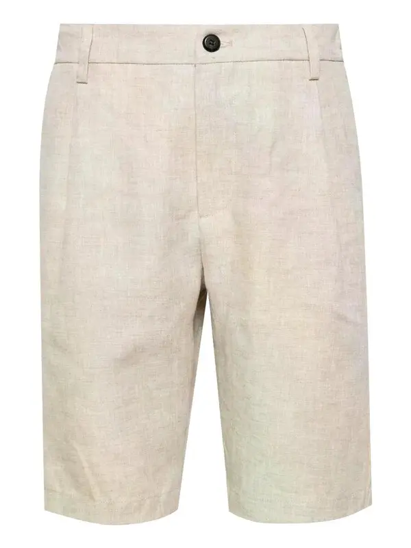 Eleventy Linen Bermuda Shorts - Neutrals