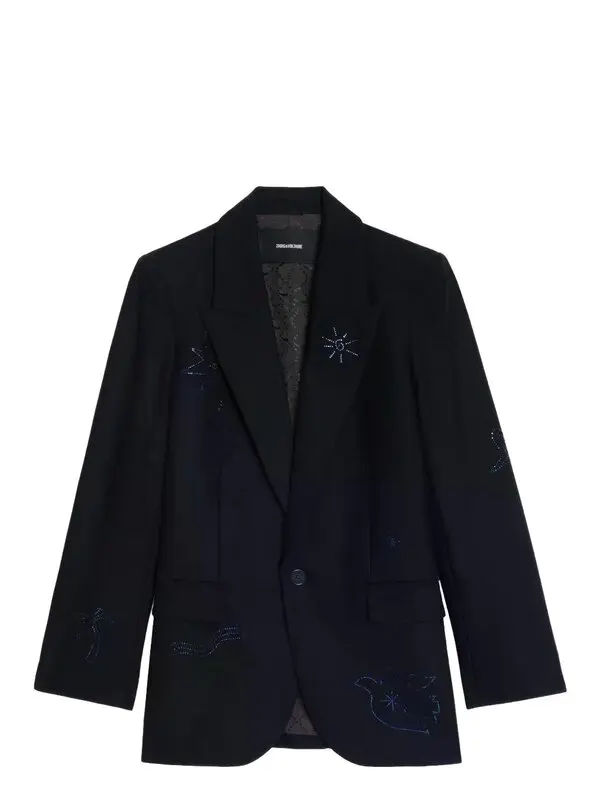 Zadig&Voltaire Embellished Vival Blazer - Blue