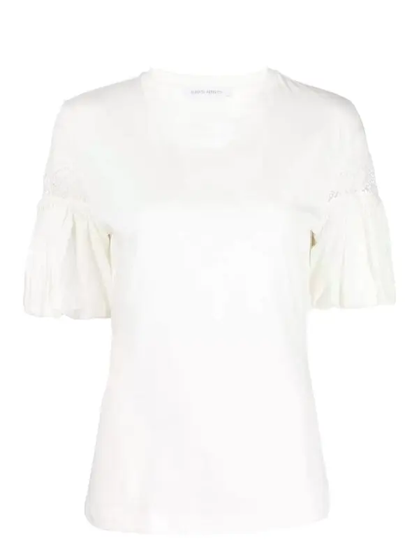 Alberta Ferretti Puff Sleeve T-shirt - White