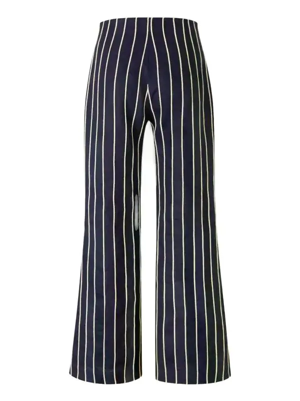 ANDRES OTALORA Striped-pattern Trousers - Blue