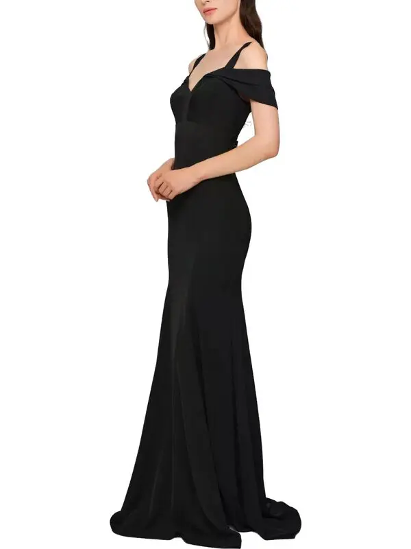 MURMUR Candy Maxi Dress With V-neck And Fitted Waist - Black