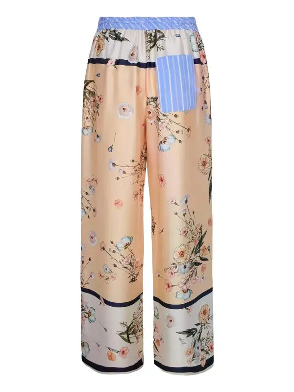 Liu Jo Floral-pattern Palazzo Pants - Neutrals