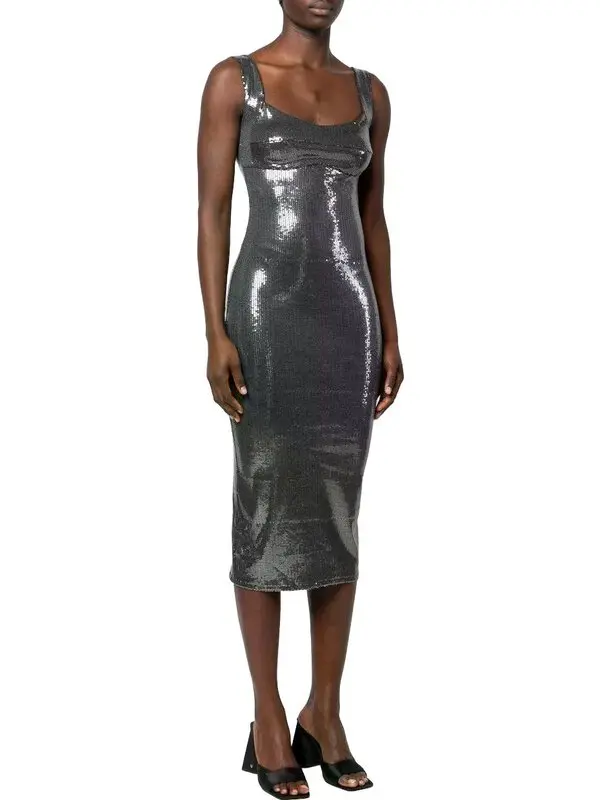 ATU BODY COUTURE Sequin Bodycon Midi Dress - Grey