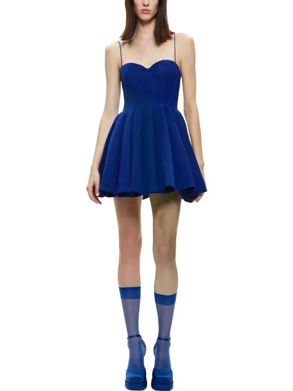 Alice + Olivia Adara Bustier Mini Dress - Blue