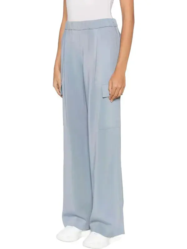 Lorena Antoniazzi Cargo Wide-leg Trousers - Blue