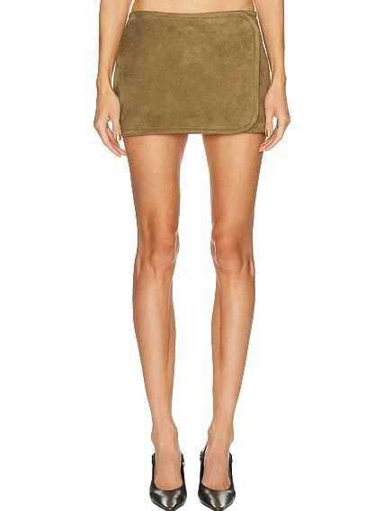 EAVES Bette Suede Mini Skirt - Toffee