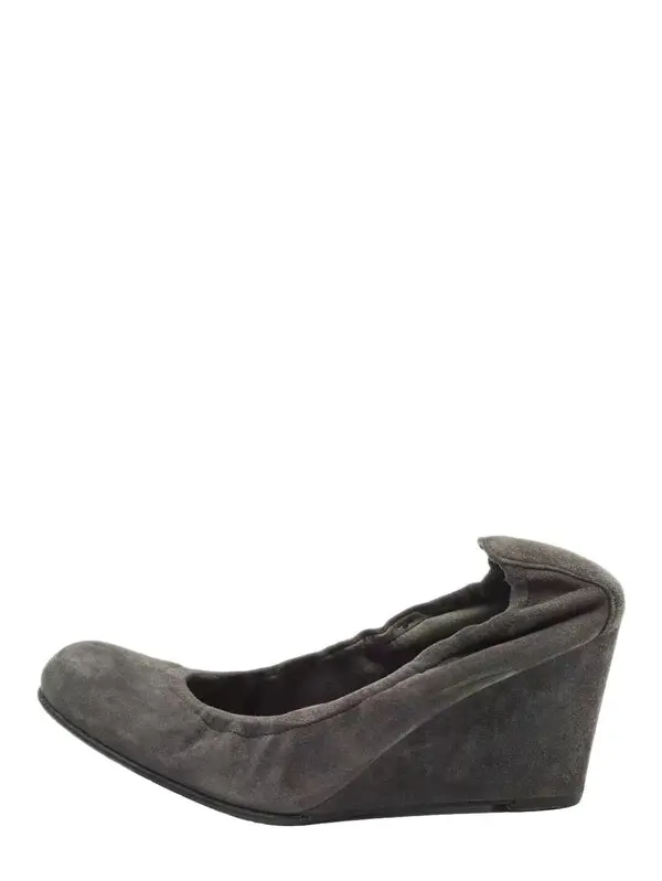 STUART WEITZMAN Suede Wedge Pumps - Grey