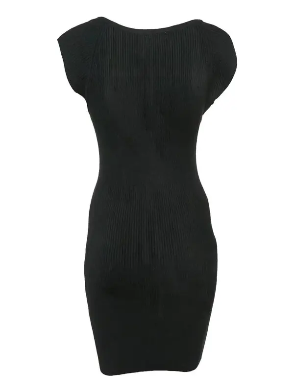 Lpa Square-neck Ribbed Dress - Black