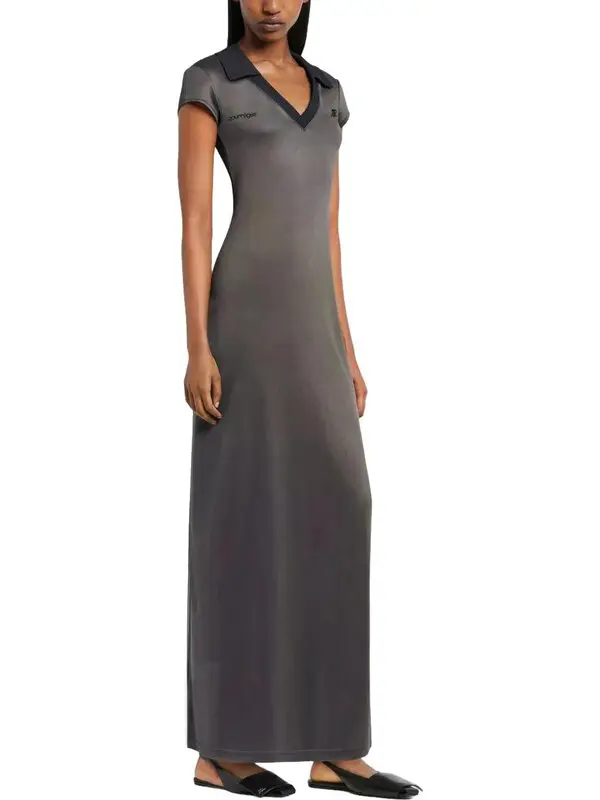 COURREGES Logo Maxi Dress - Grey