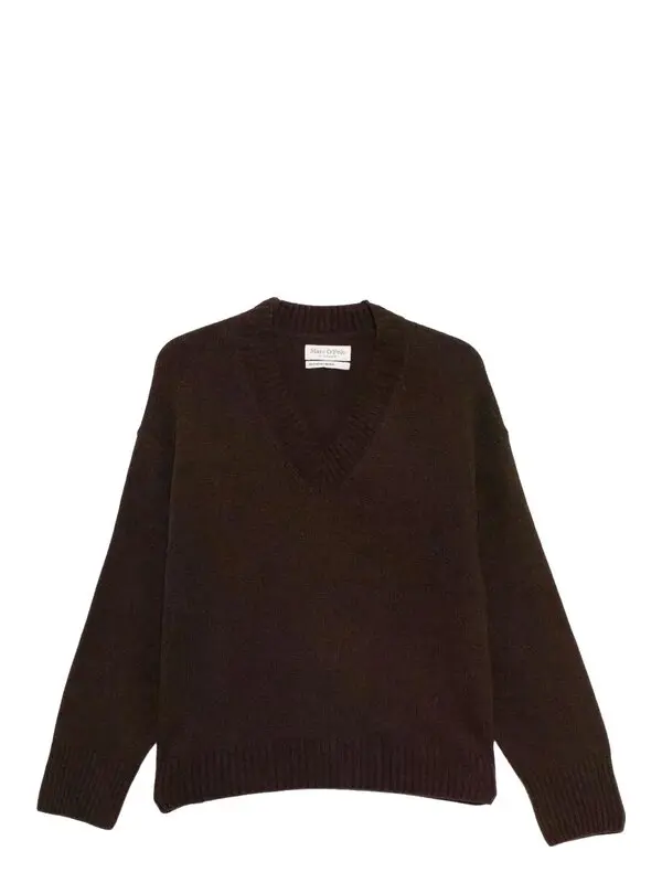 Marc O'polo V-neck Knitted Sweater - Brown