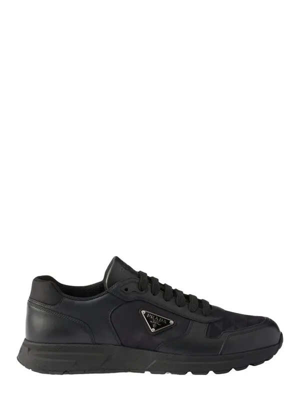 Prada Re-nylon And Leather Prax 2.0 Low-top Sneakers - Black