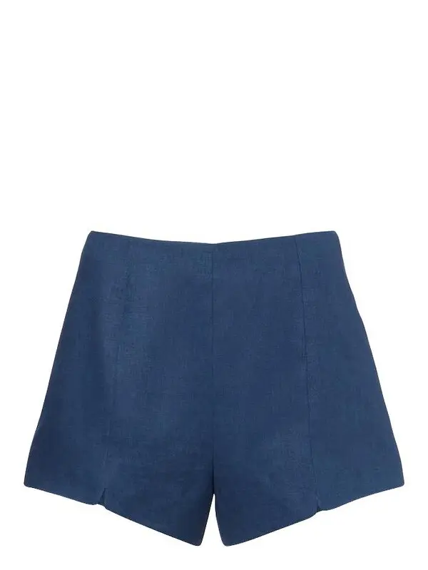 Posse Sabine Linen Shorts - Blue
