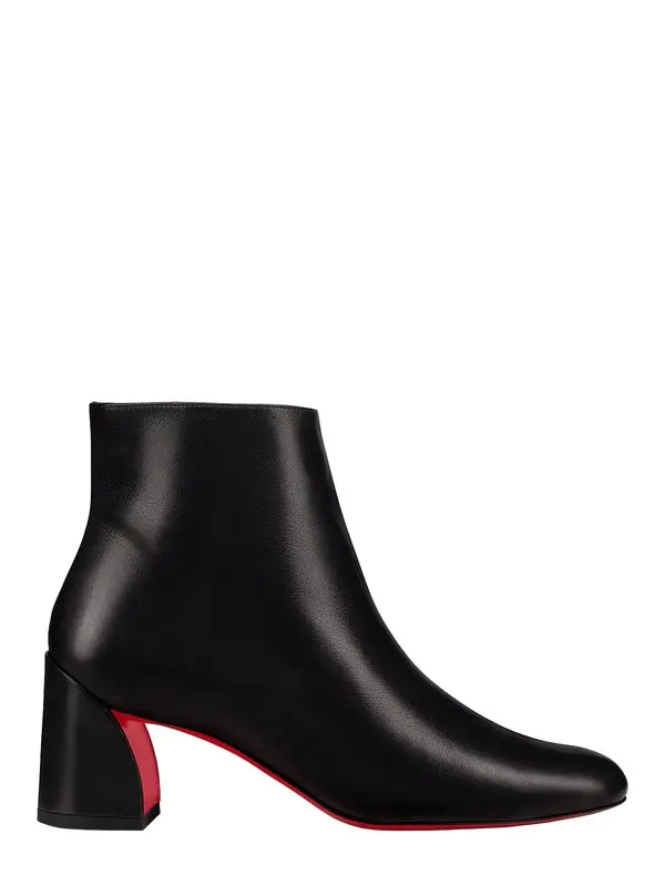 CHRISTIAN LOUBOUTIN Jane Leather Heeled Ankle Boots - Red