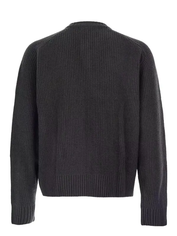 TONYWACK Crew Neck Zip-fastening Cardigan - Grey