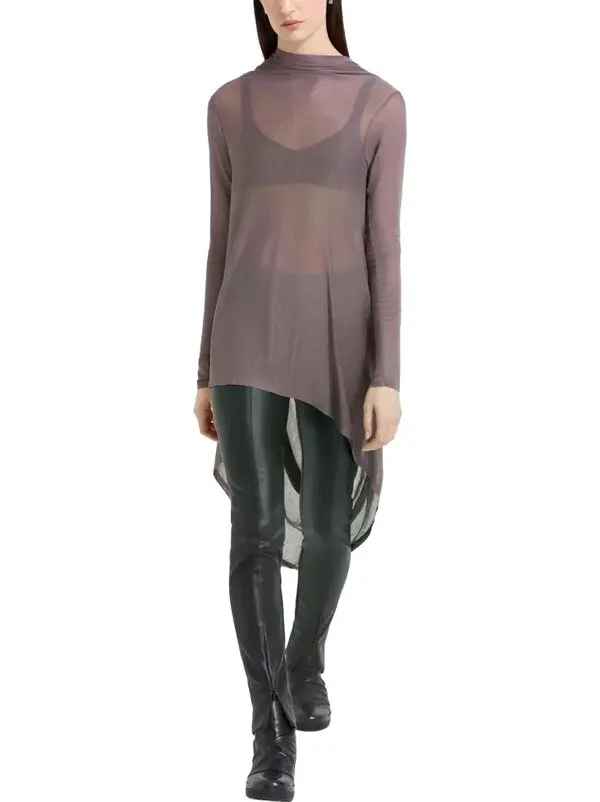 MARCELLA Iris Asymmetrical Drape Tunic - Grey