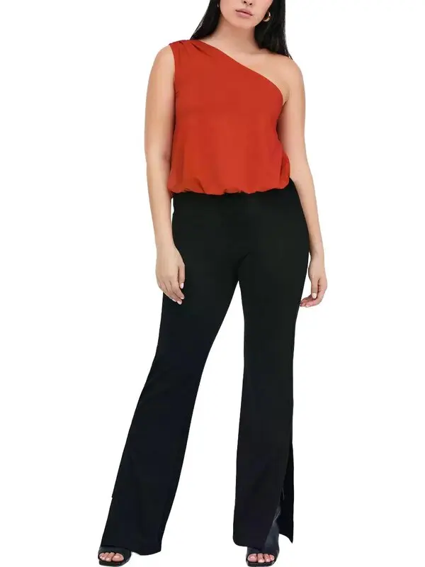 MARCELLA Pearson Side-slit Trousers - Black