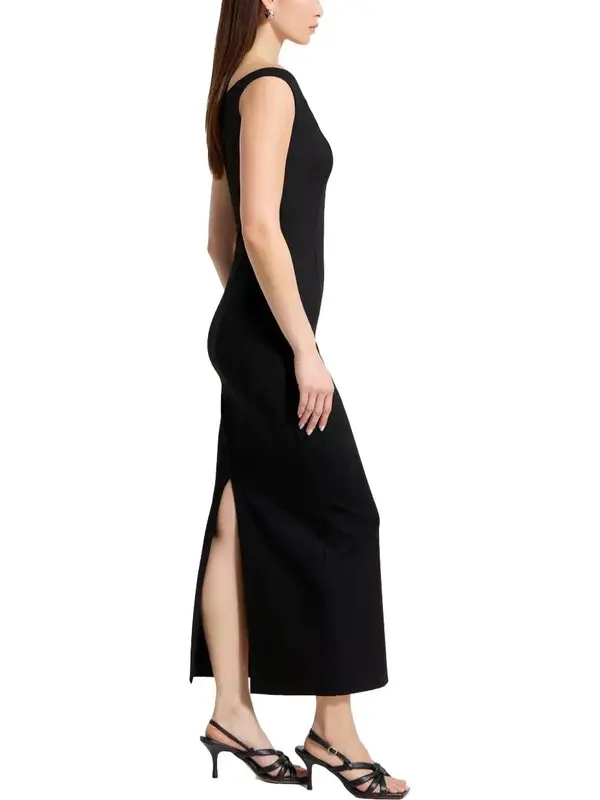 MARCELLA Eliana Split-detail Midi Dress - Black