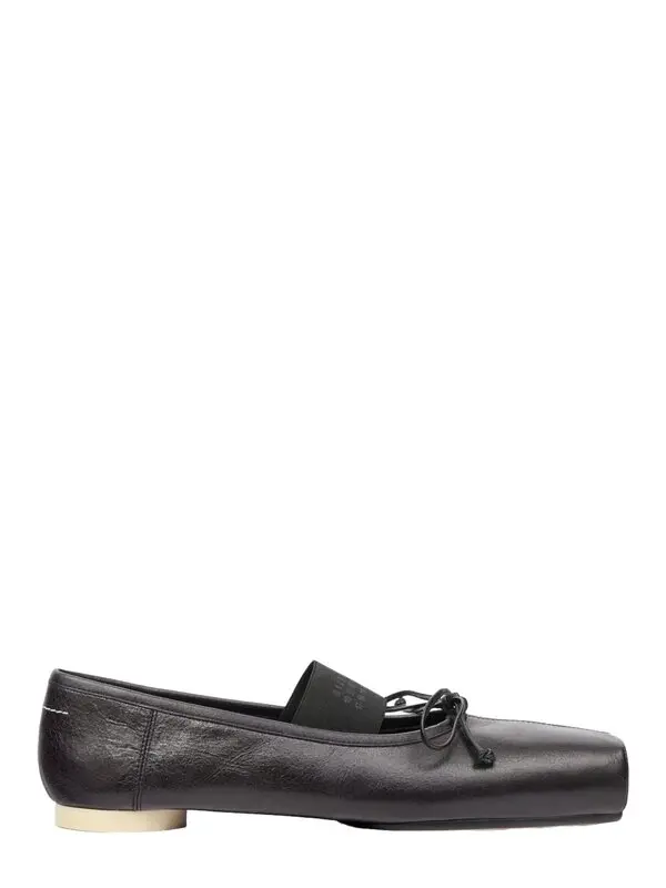 MAISON MARGIELA Tie-detail Ballet Flats - Black