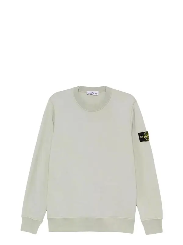 Stone Island Logo Patch Crewneck Sweatshirt - Blue