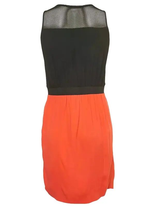 Sandro Mesh Panel Mini Dress - Red