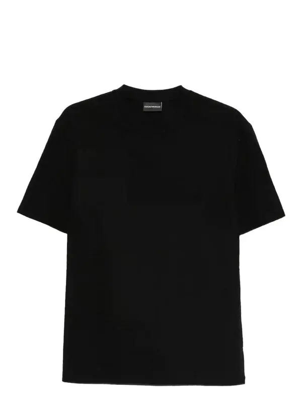 Emporio Armani Logo-pattern T-shirt - Black