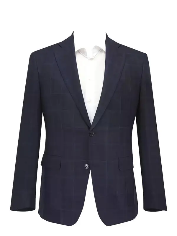 ATELIER MUNRO Check-pattern Blazer - Blue