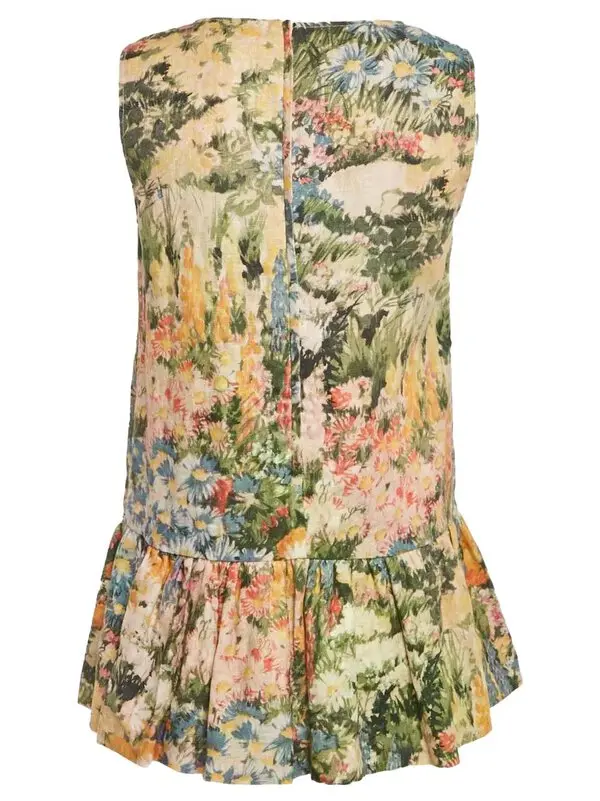 Valentino Garavani A-line Floral Print Dress - Neutrals