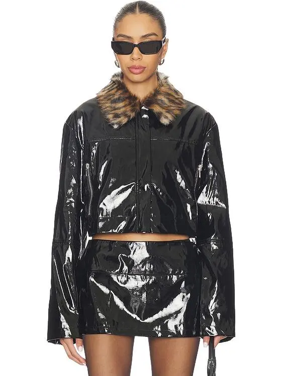 BY.DYLN Lenni Cropped Jacket In . Also - Black