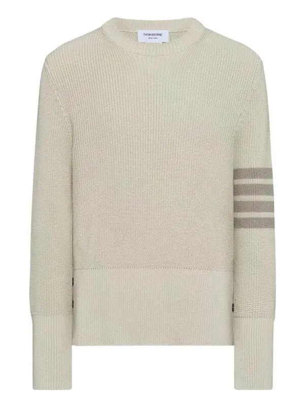 Thom Browne 4-bar Knit Sweater - Neutrals